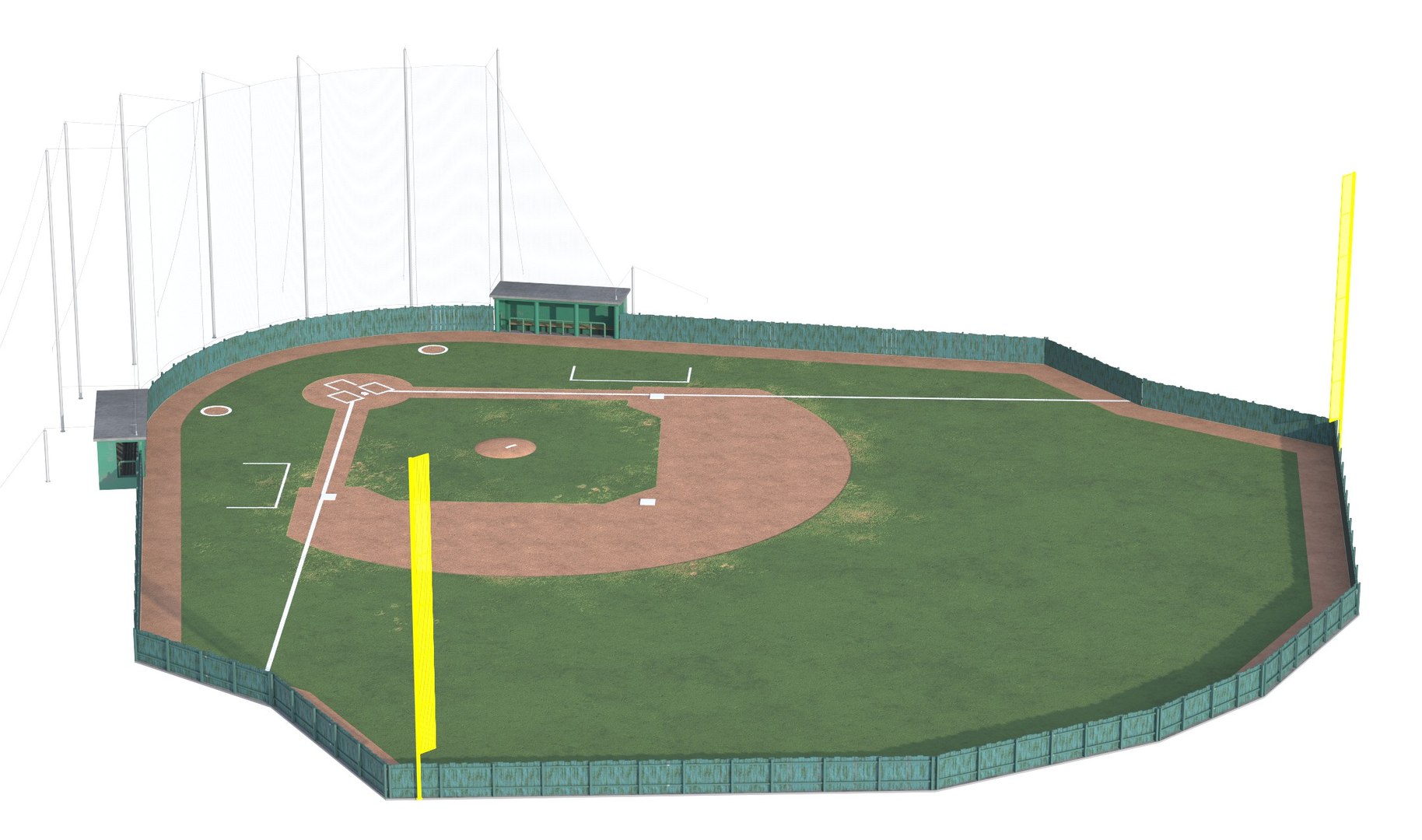 Baseball Field 3D - TurboSquid 2162588