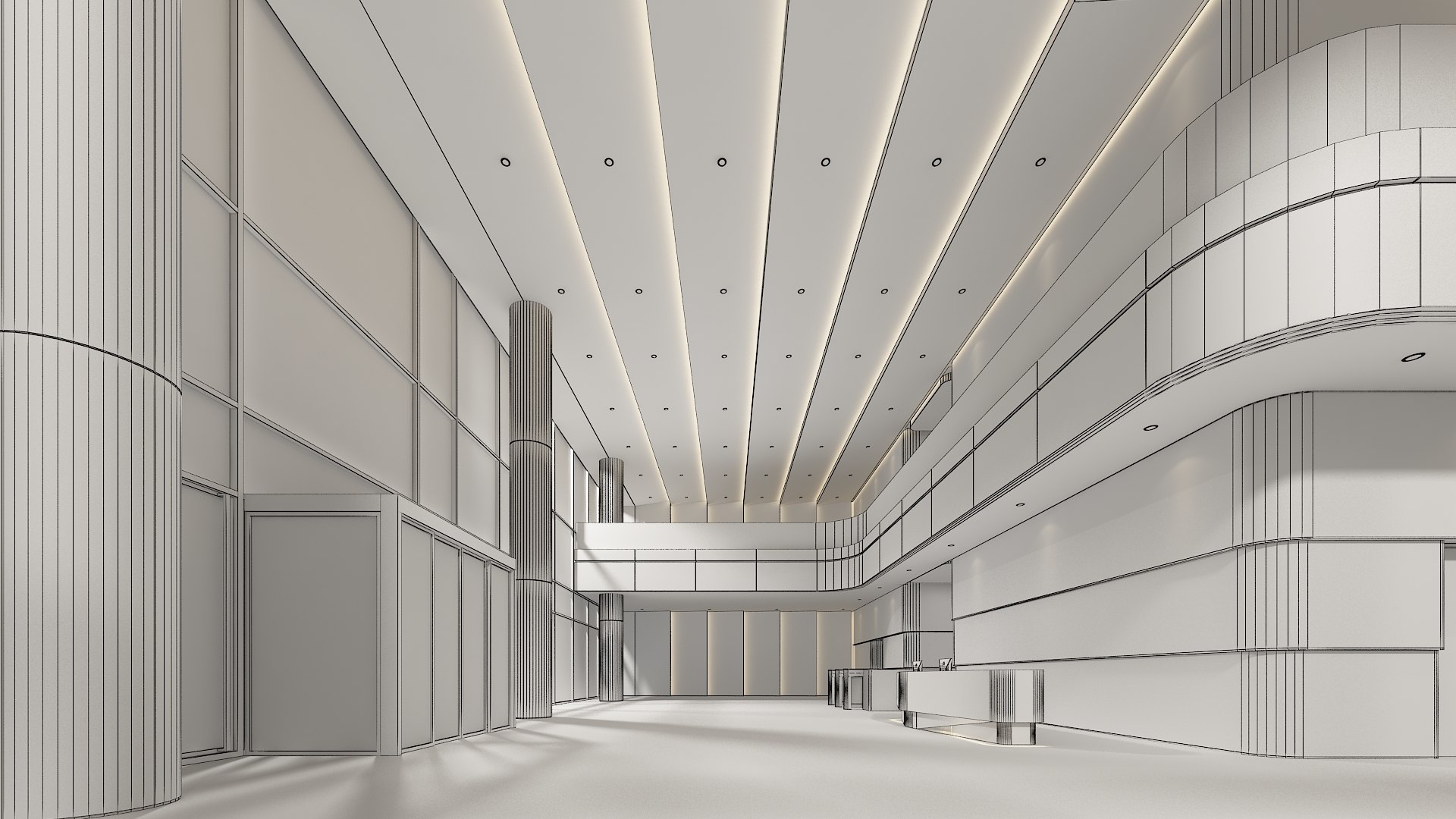 3D Modern Hall 01 Model - TurboSquid 1738936