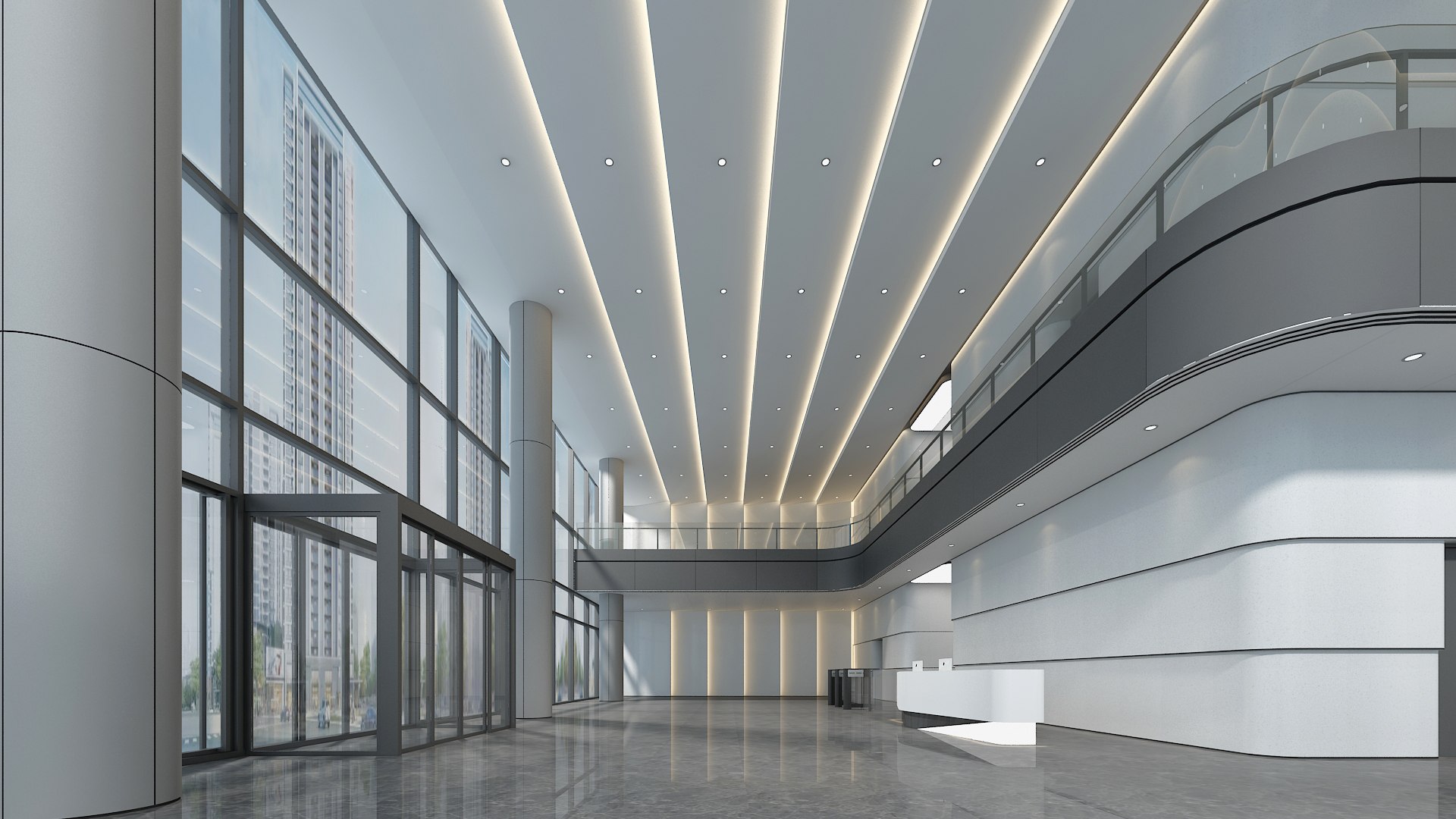 3D Modern Hall 01 Model - TurboSquid 1738936