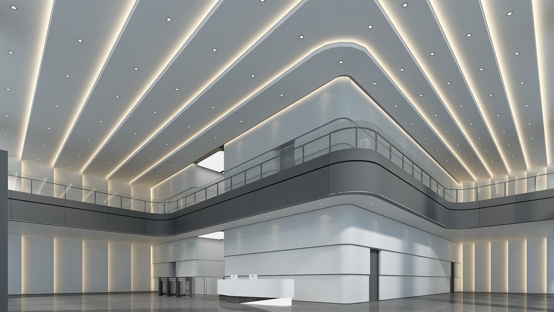 3D Modern Hall 01 Model - TurboSquid 1738936