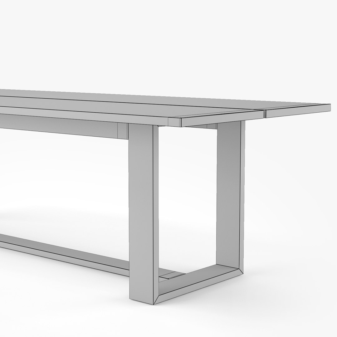 Restoration Hardware Porto Dining Table 3D Model - TurboSquid 1461993