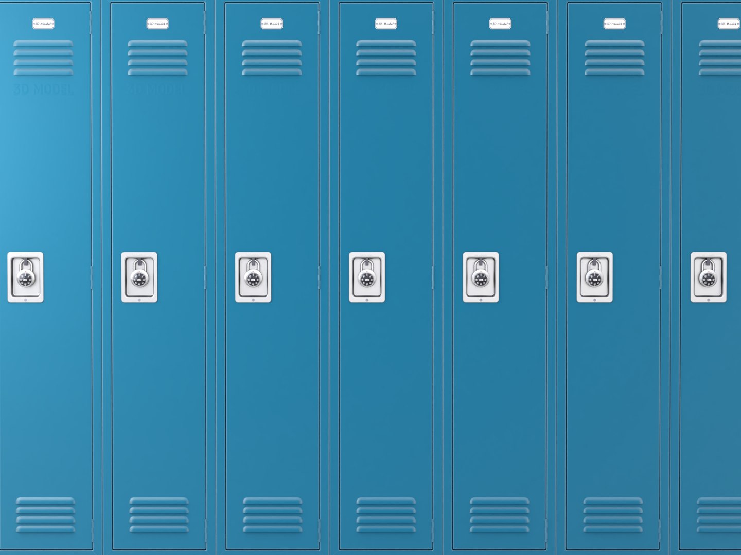 Metal Locker With Padlock Model - TurboSquid 2078072