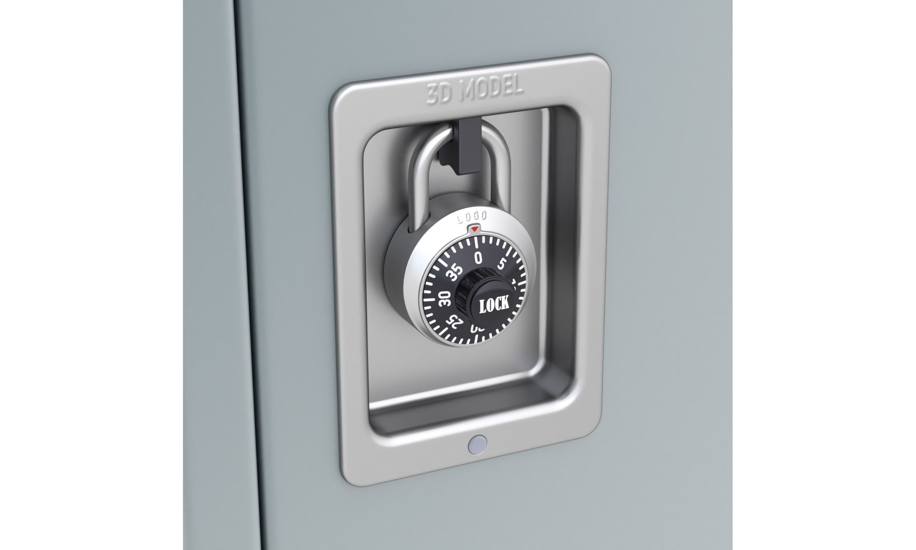 Metal Locker With Padlock Model - TurboSquid 2078072