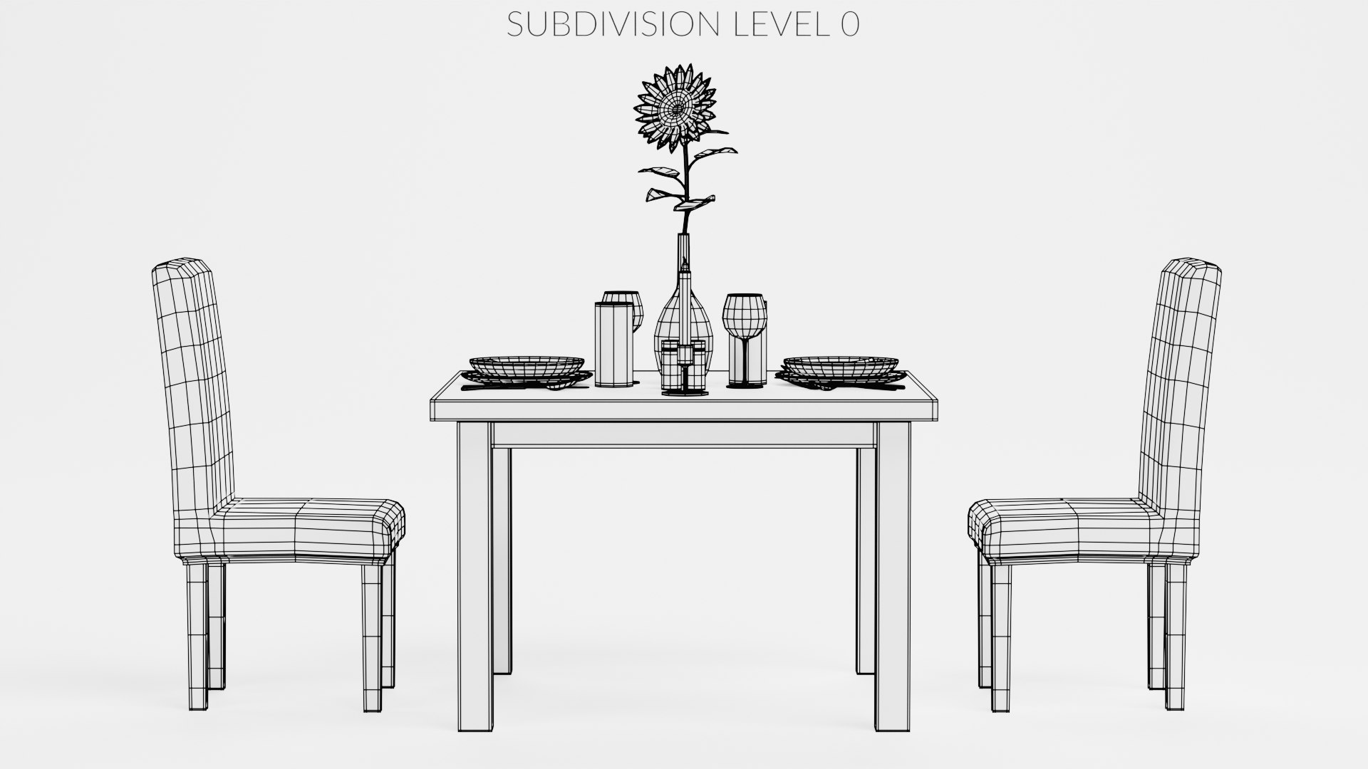 Restaurant Table Full 6 3D - TurboSquid 1958481