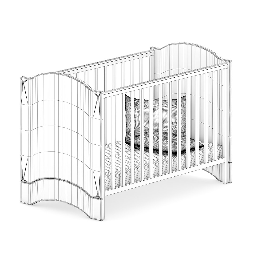 Baby Cot 3d Model