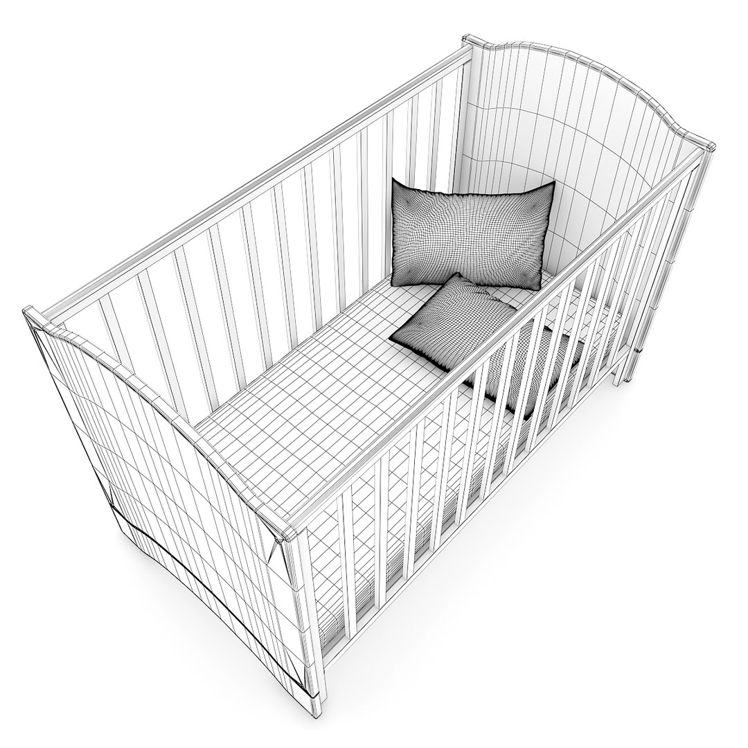 Baby Cot 3d Model
