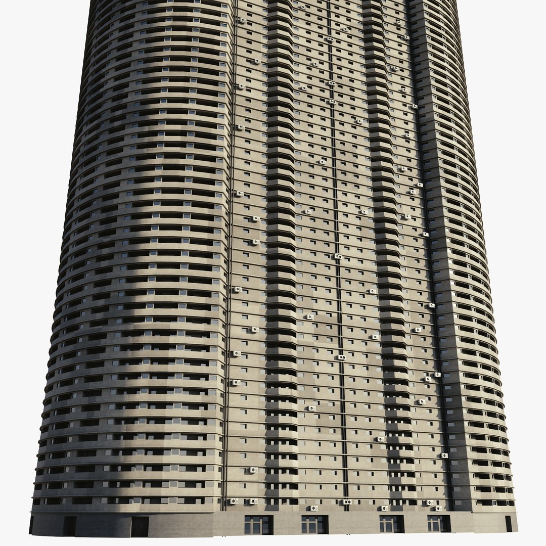 3D Model Building Skyscraper City Town Downtown Office Space Work Street Futuristic Utopia ...