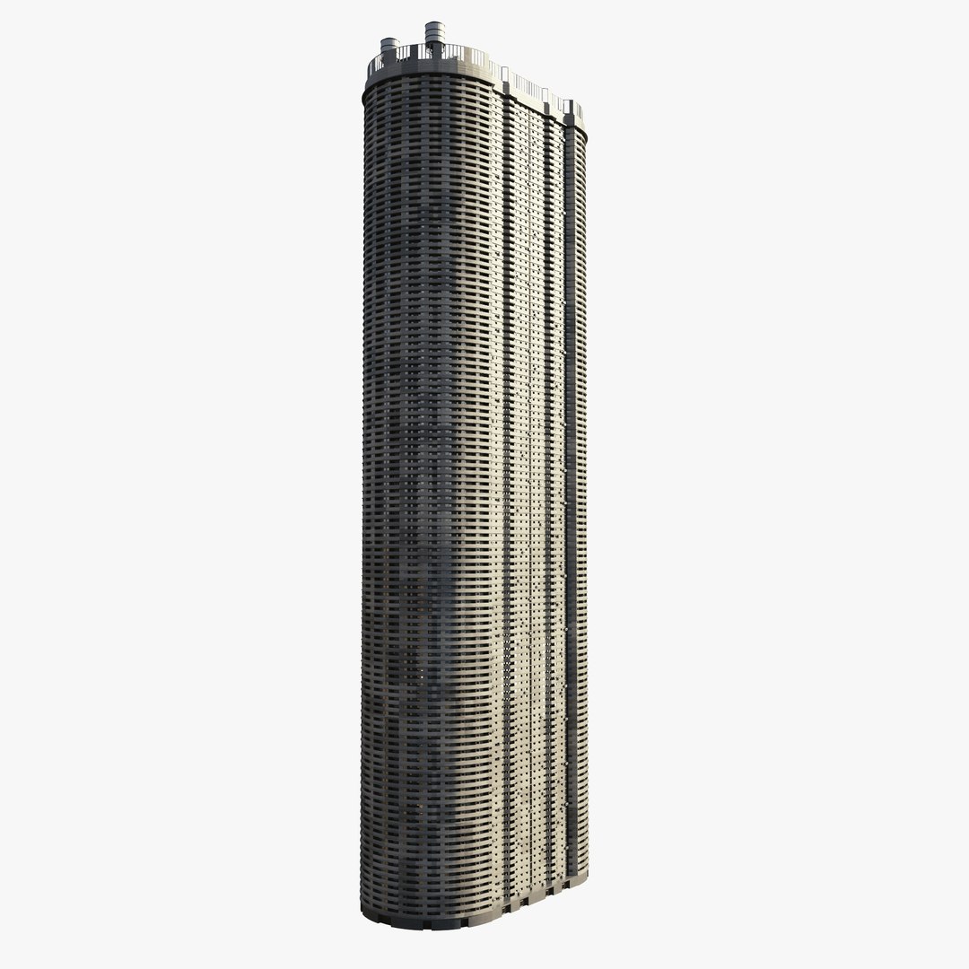 3D Model Building Skyscraper City Town Downtown Office Space Work ...