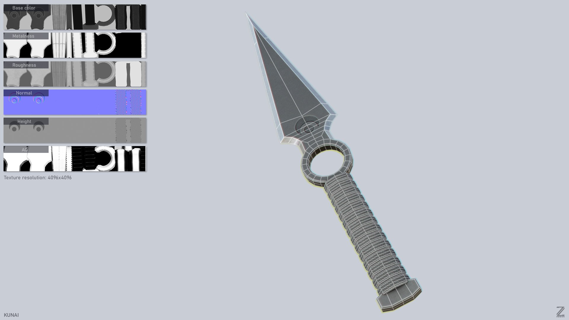 3D Kunai - TurboSquid 2244183