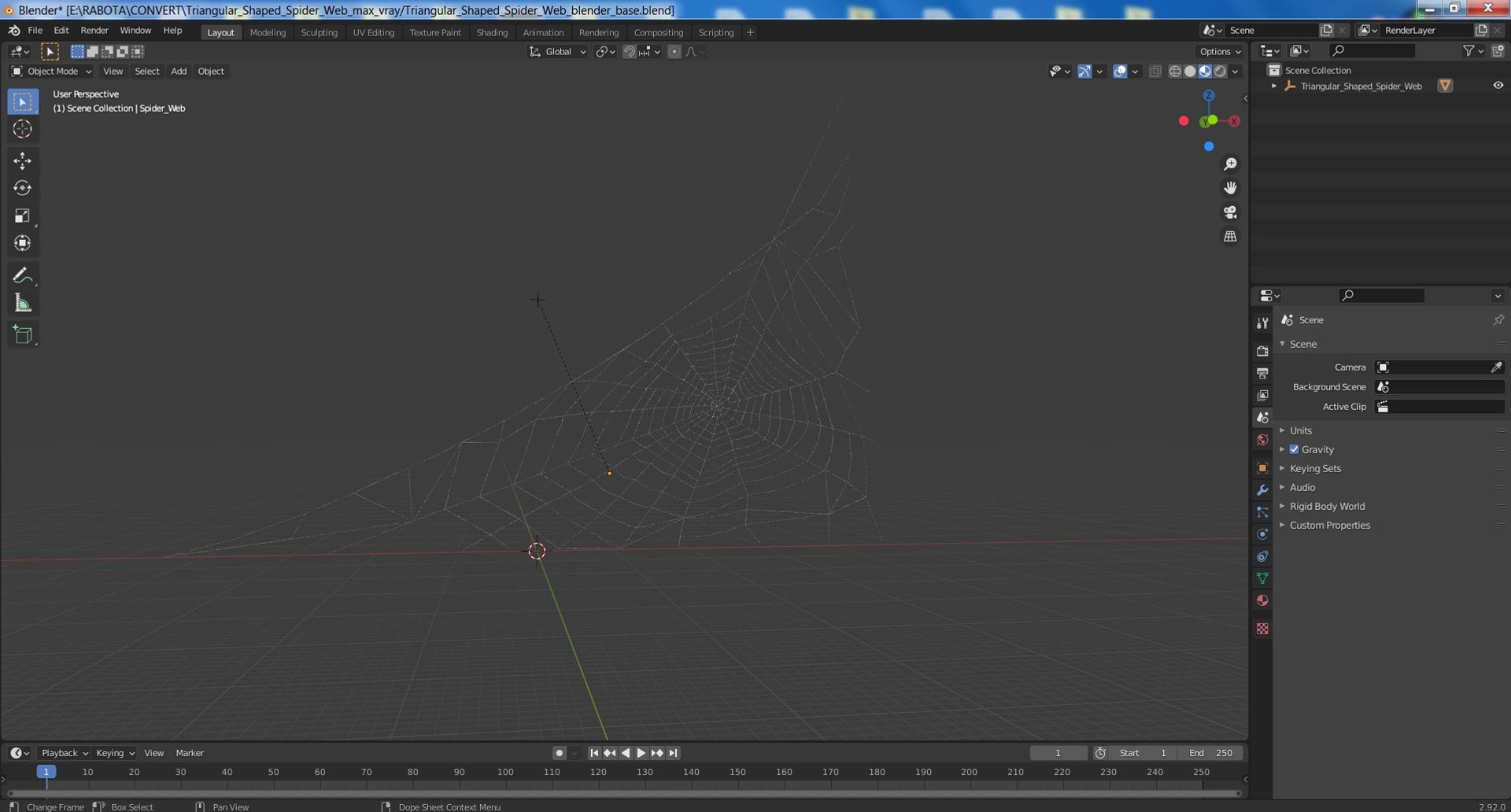 3D Triangular Shaped Spider Web - TurboSquid 2206607