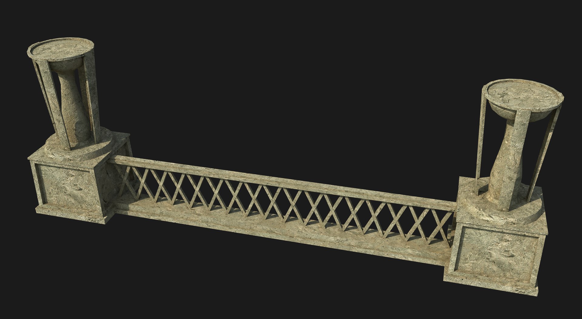 Fence Ancient Torch Model - TurboSquid 1896403