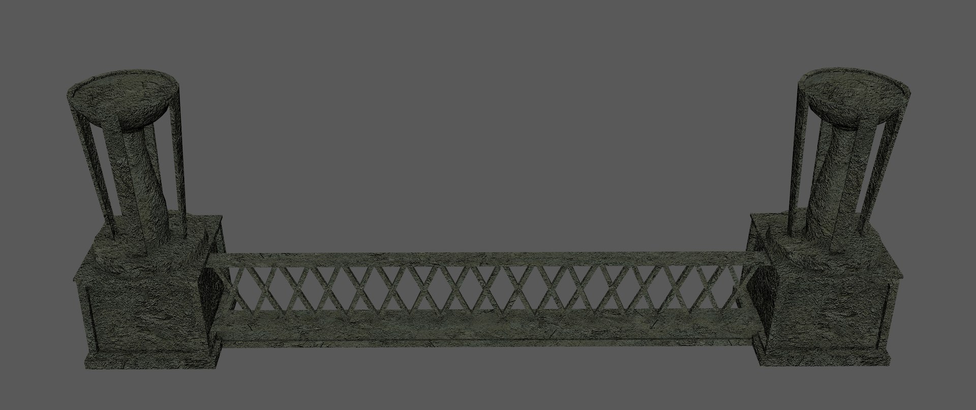 Fence Ancient Torch Model - TurboSquid 1896403