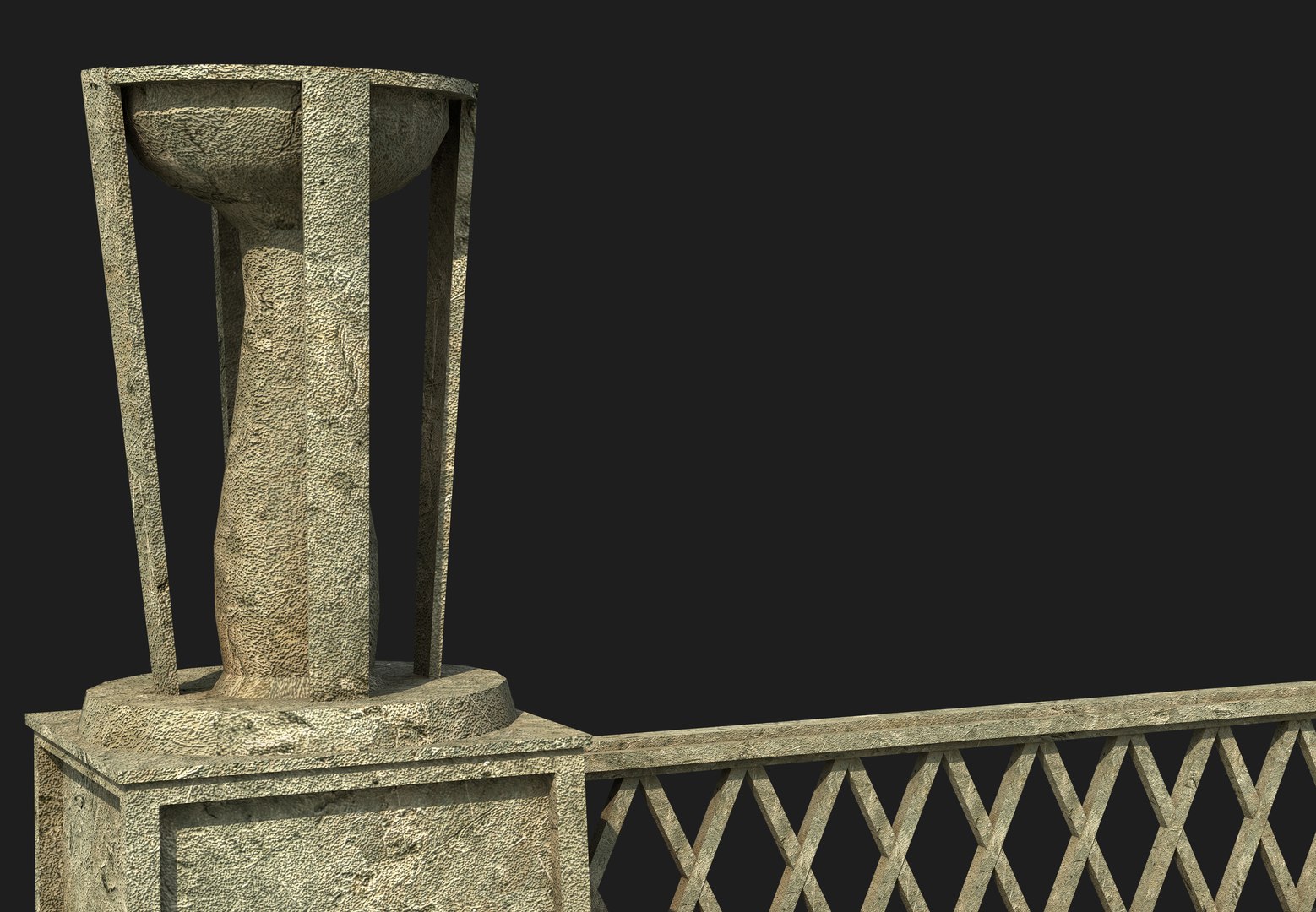 Fence Ancient Torch Model - TurboSquid 1896403