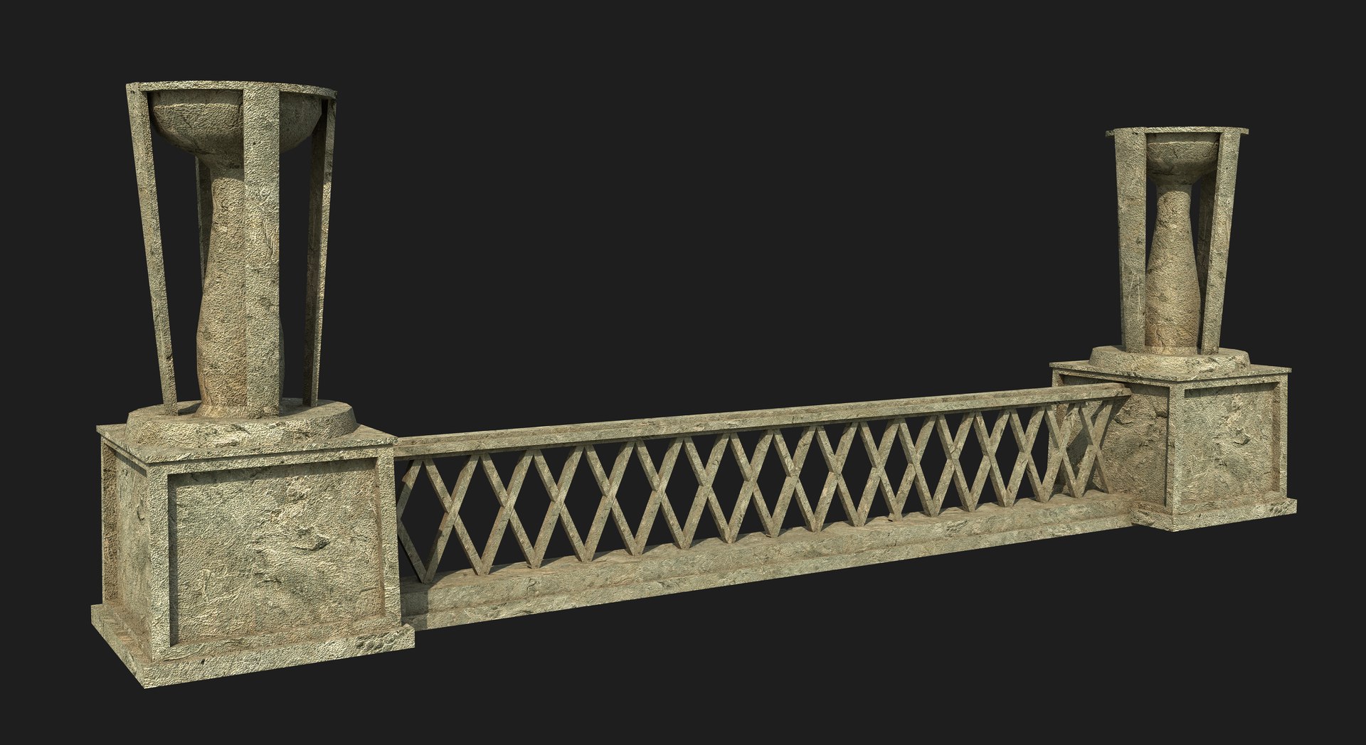 Fence Ancient Torch Model - TurboSquid 1896403