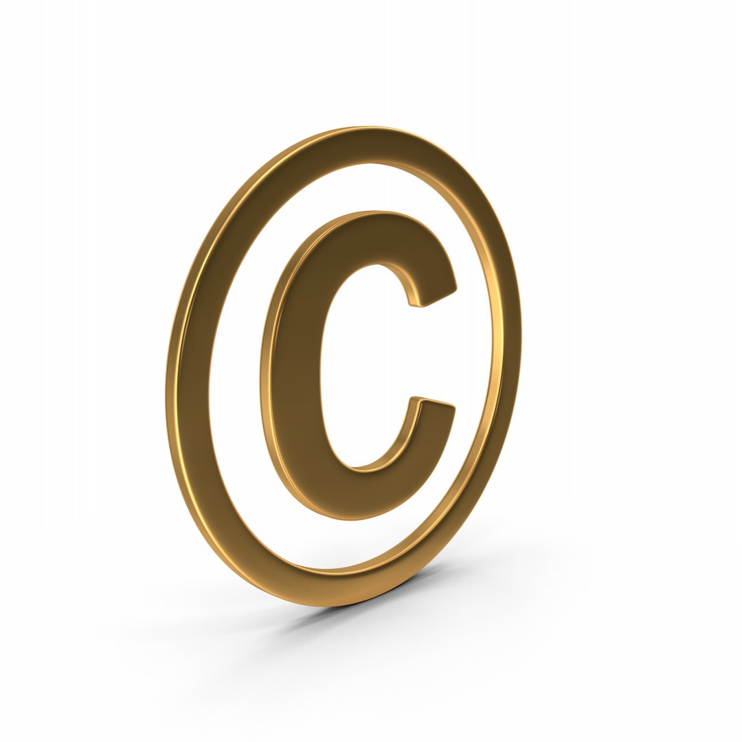 Copyright Symbol Gold 3D Model - TurboSquid 2314879