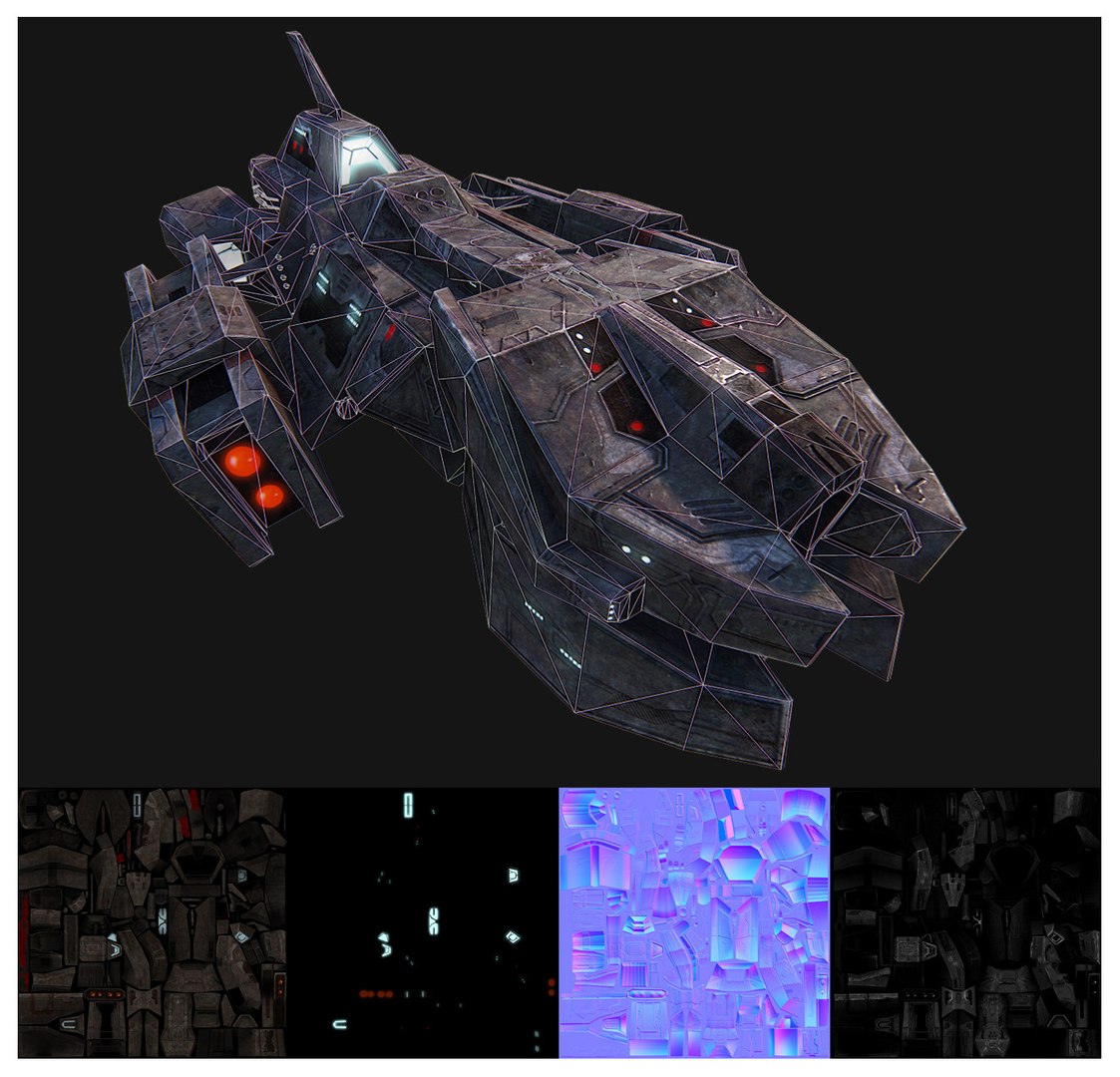 3D Science Fiction Spacecraft Model - TurboSquid 1471314