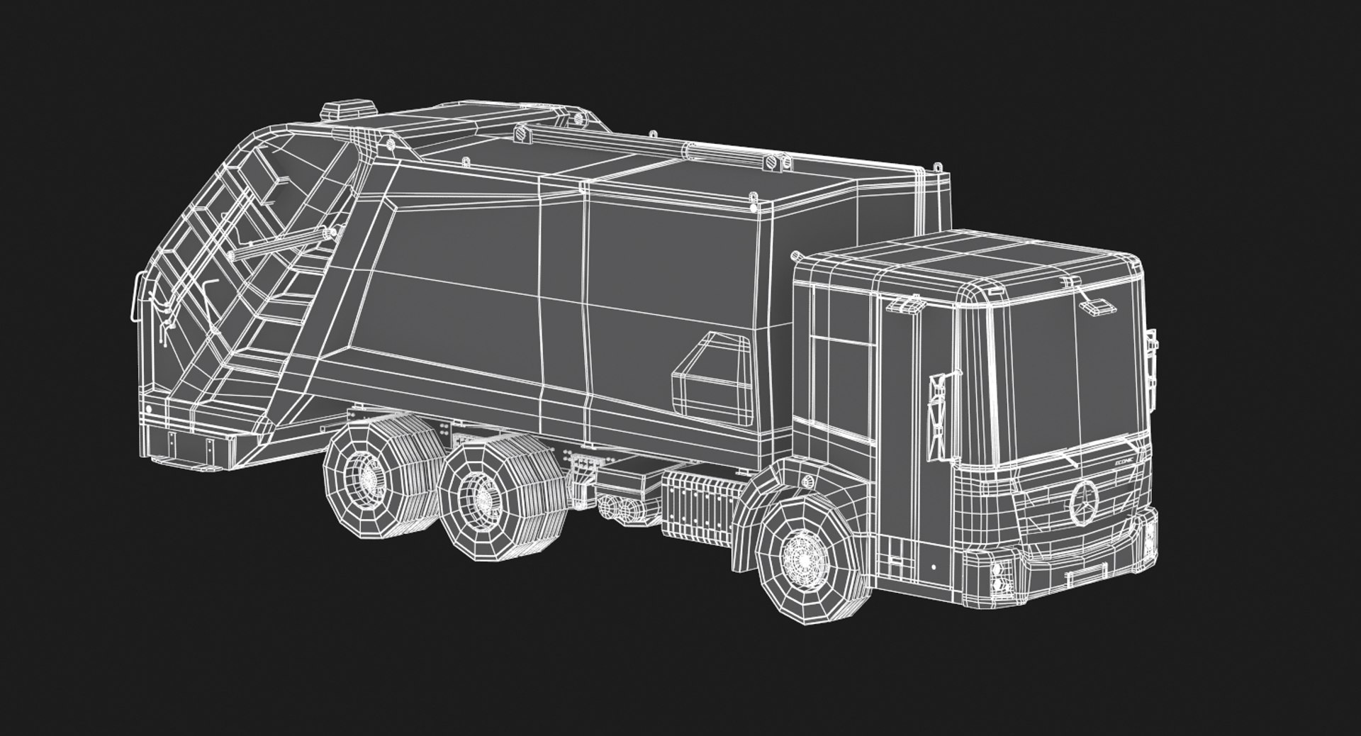 3d econic garbage truck model