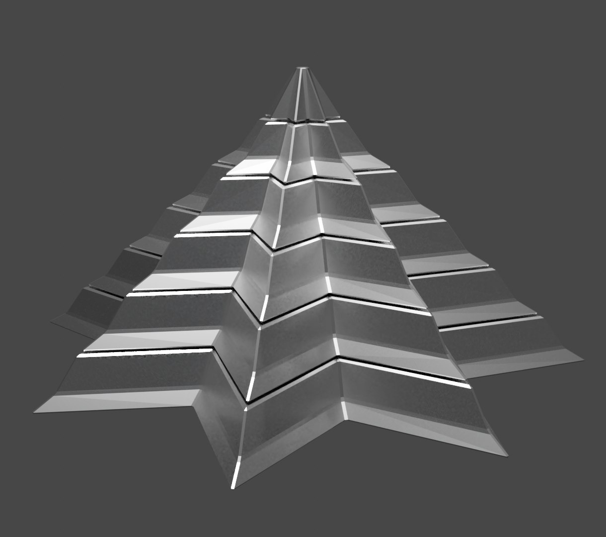 3D Iron Pyramidal Structure 8 Model - TurboSquid 1589304