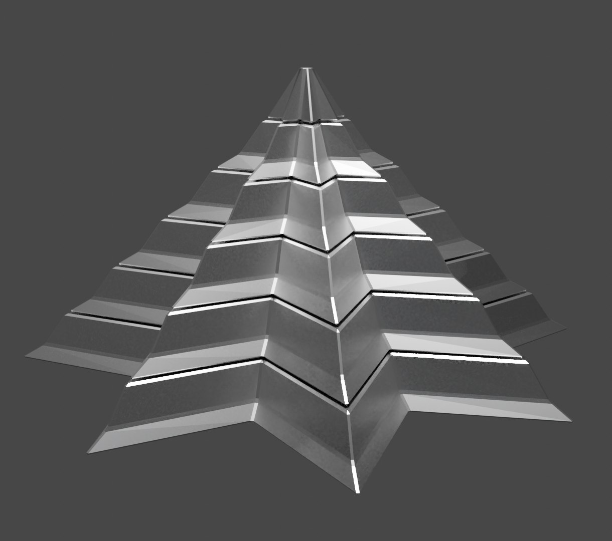 3D Iron Pyramidal Structure 8 Model - TurboSquid 1589304