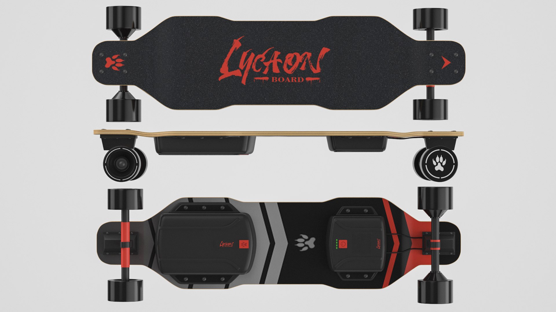 Lycaon GR Electric Skateboard 3D - TurboSquid 1883535