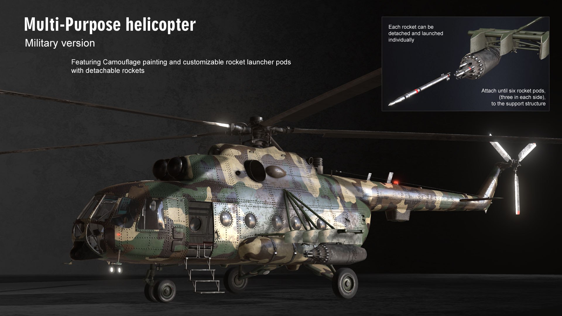 3D Military Helicopter - TurboSquid 1717388