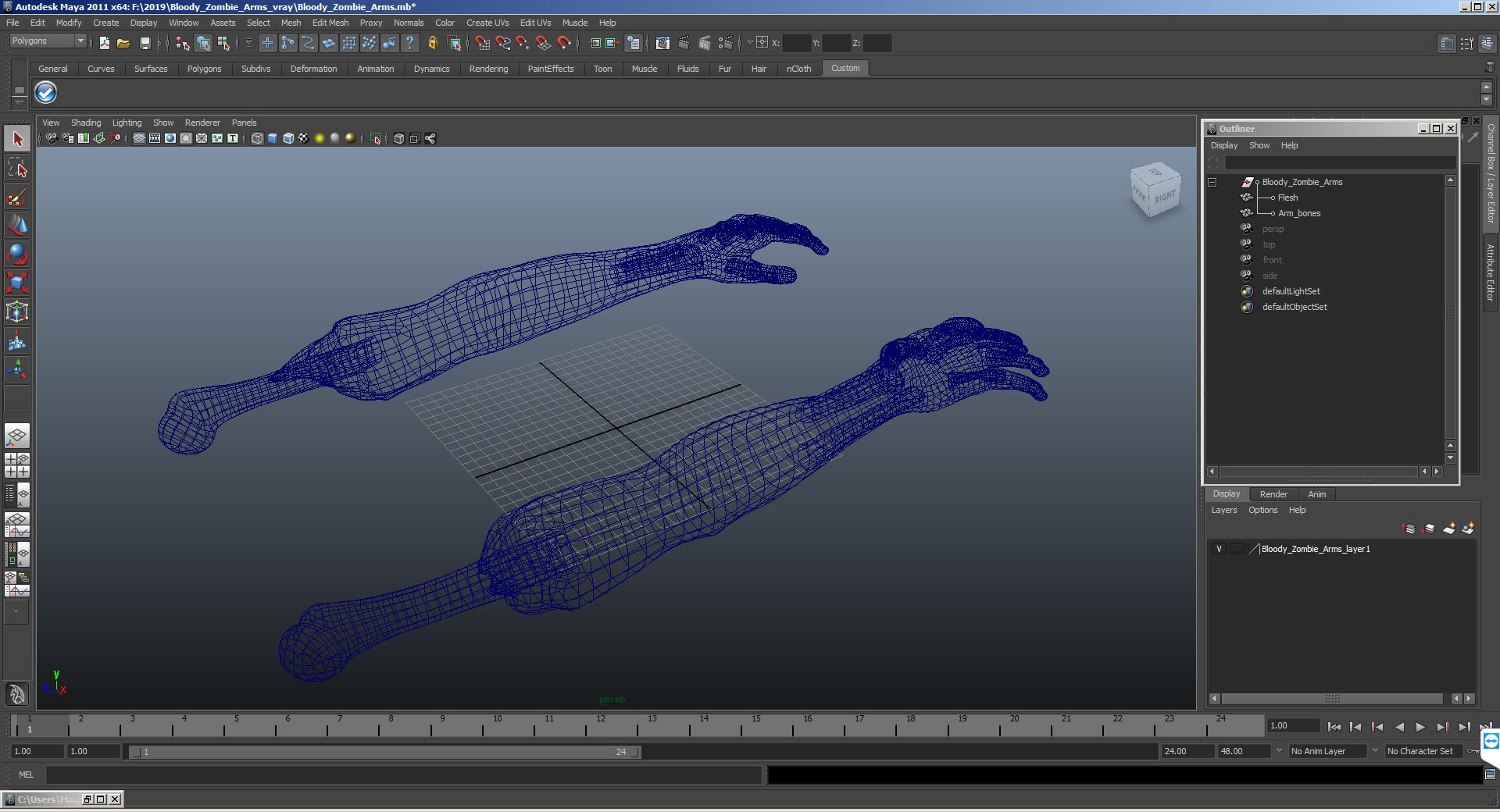 3D Bloody Zombie Arms Model - TurboSquid 1444170