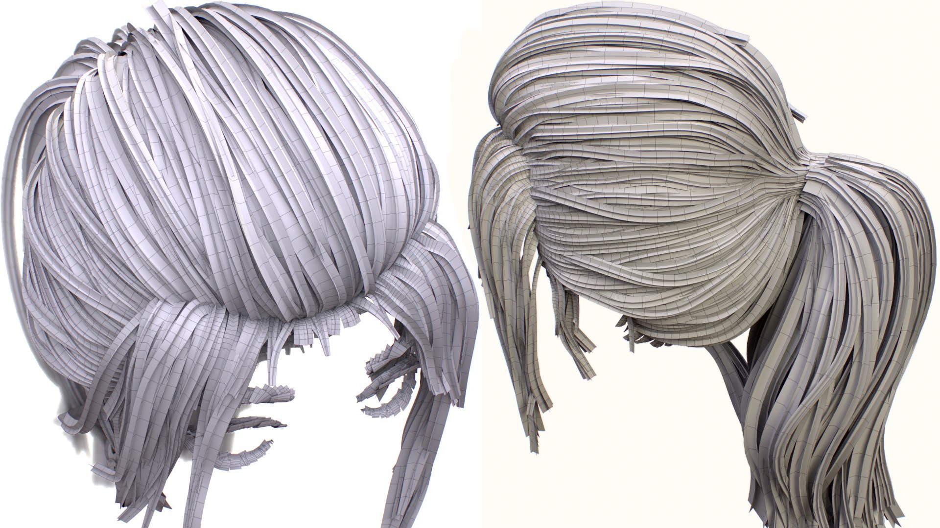 3D Girl And Boy Hair Collection Model - TurboSquid 1912731