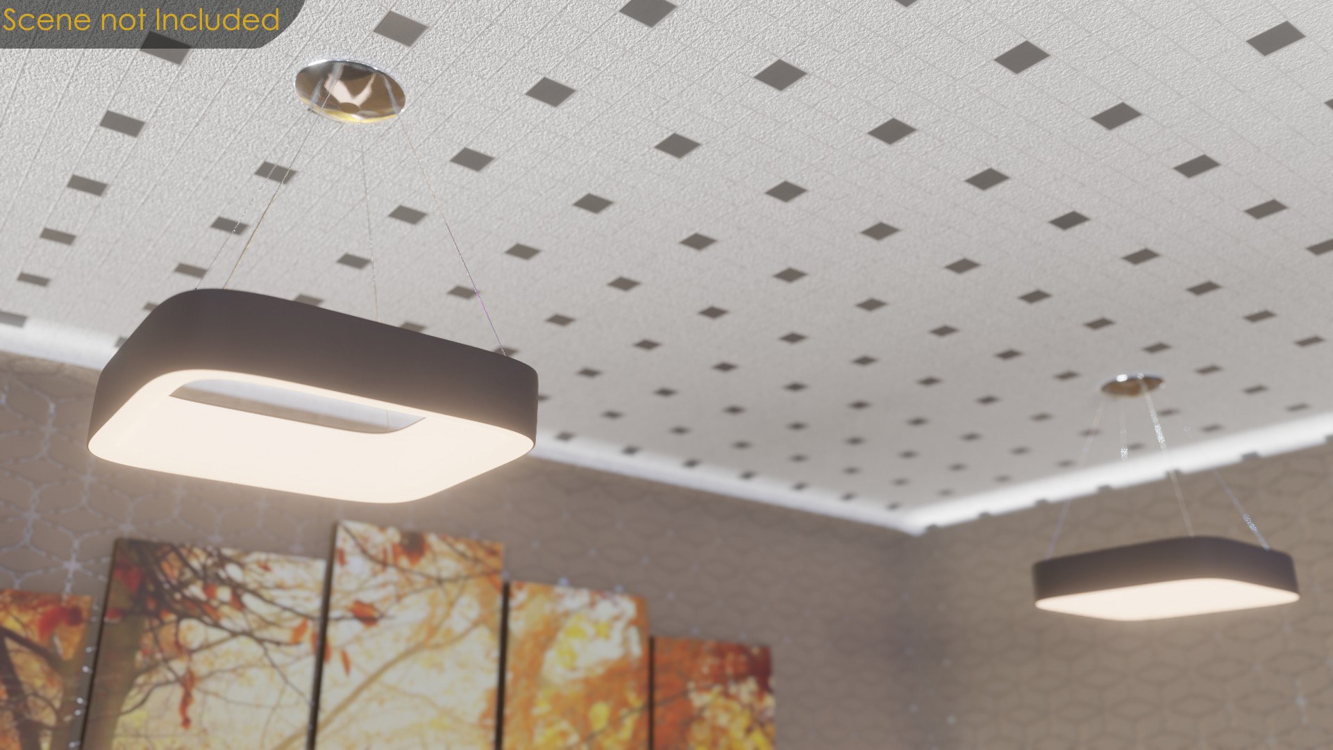 Ceiling Lights Box 3D - TurboSquid 1610371