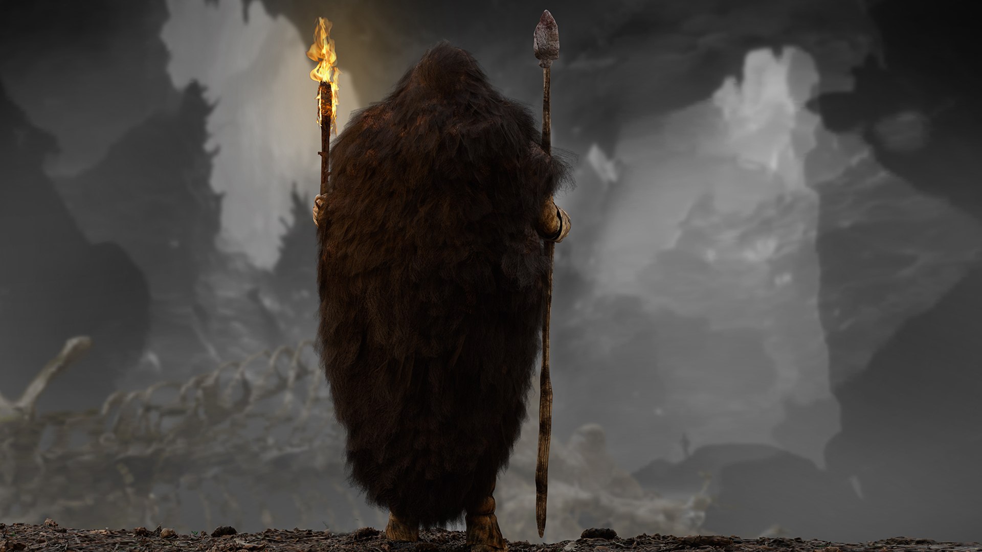 3D Ancient Cave Hunter Model - TurboSquid 2400669