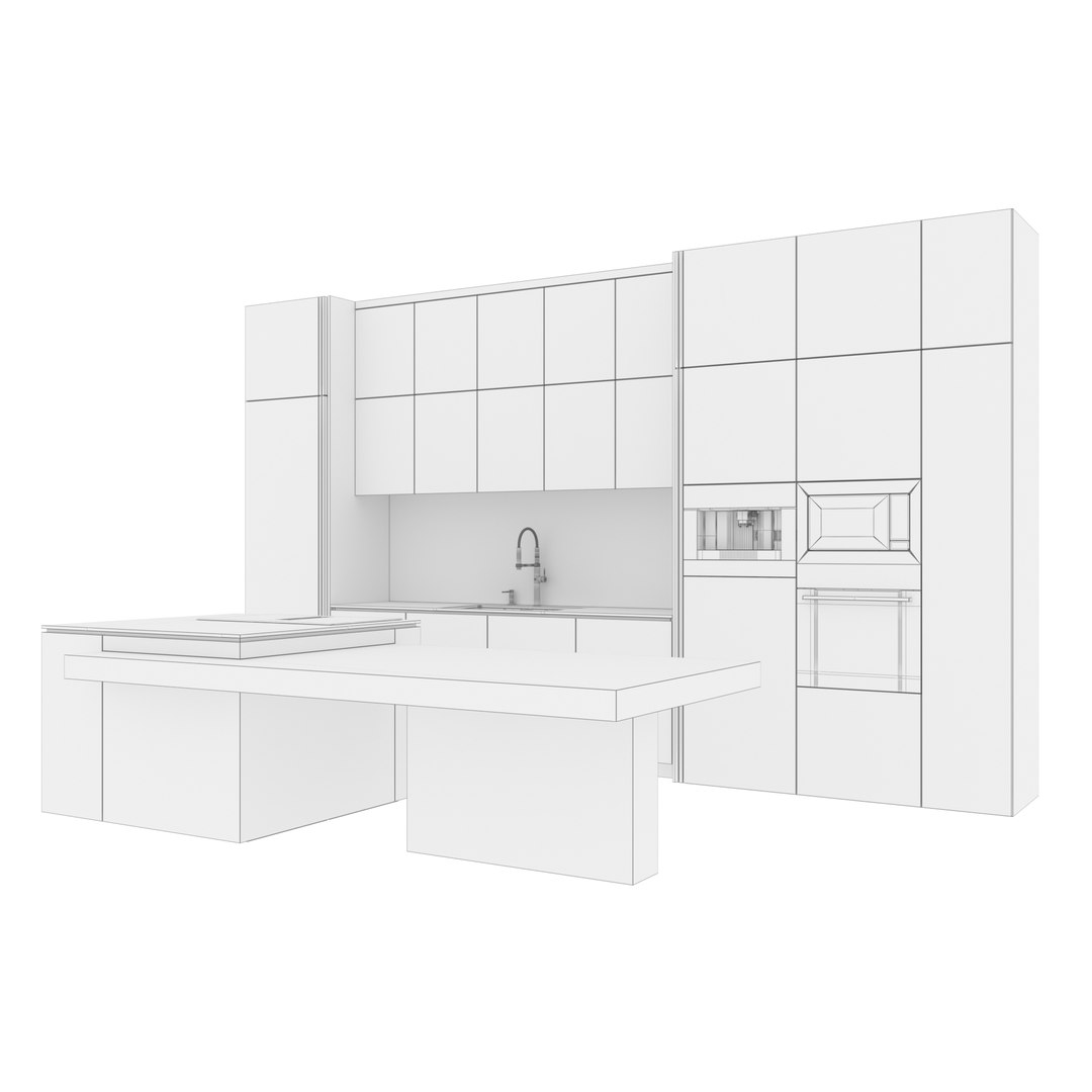 Kitchen Set 02 3D Model - TurboSquid 2150221