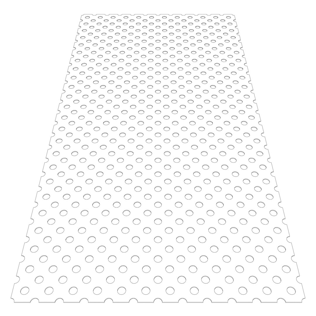3D Perforated Panel With 19 Percent Opening 25O81 Model - TurboSquid ...