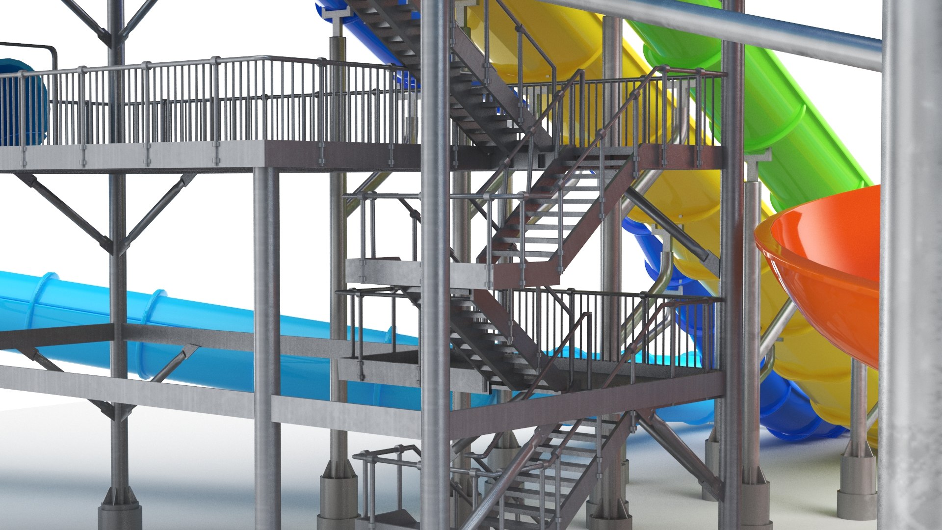 Waterslide Tower 3D Model - TurboSquid 1911083