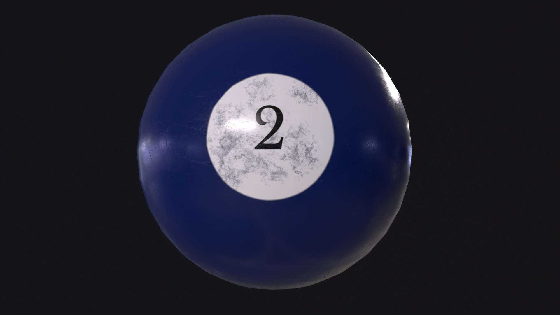3D Pool Ball 2 Model - TurboSquid 2159349