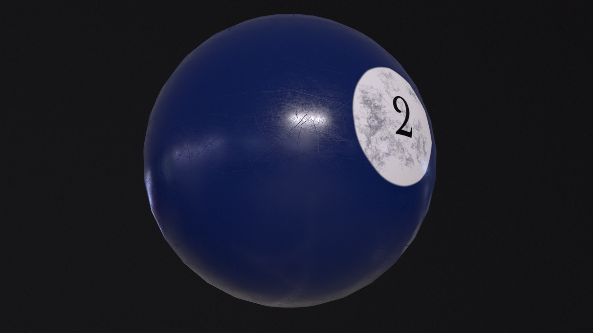 3D Pool Ball 2 Model - TurboSquid 2159349