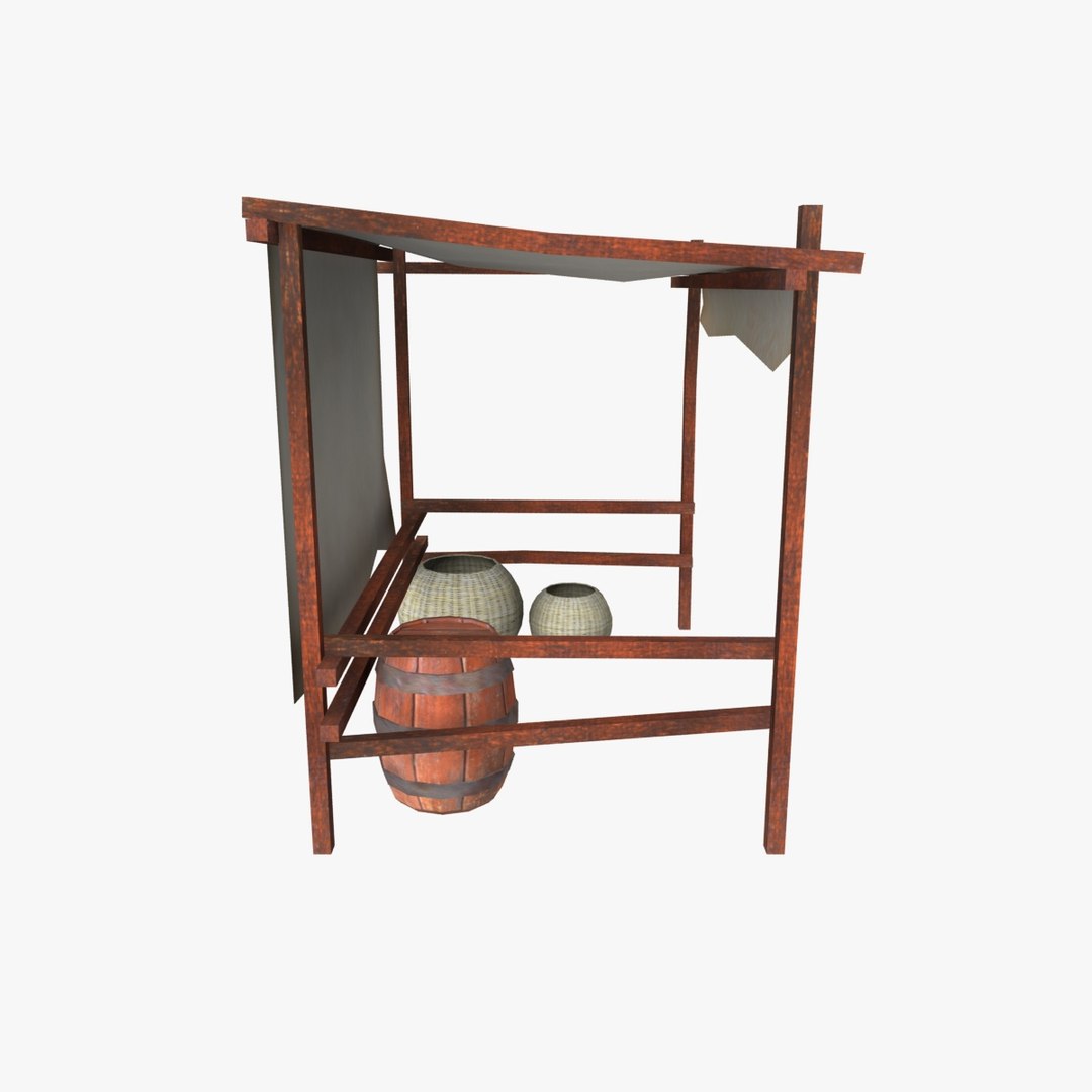 3d Market Stand Model