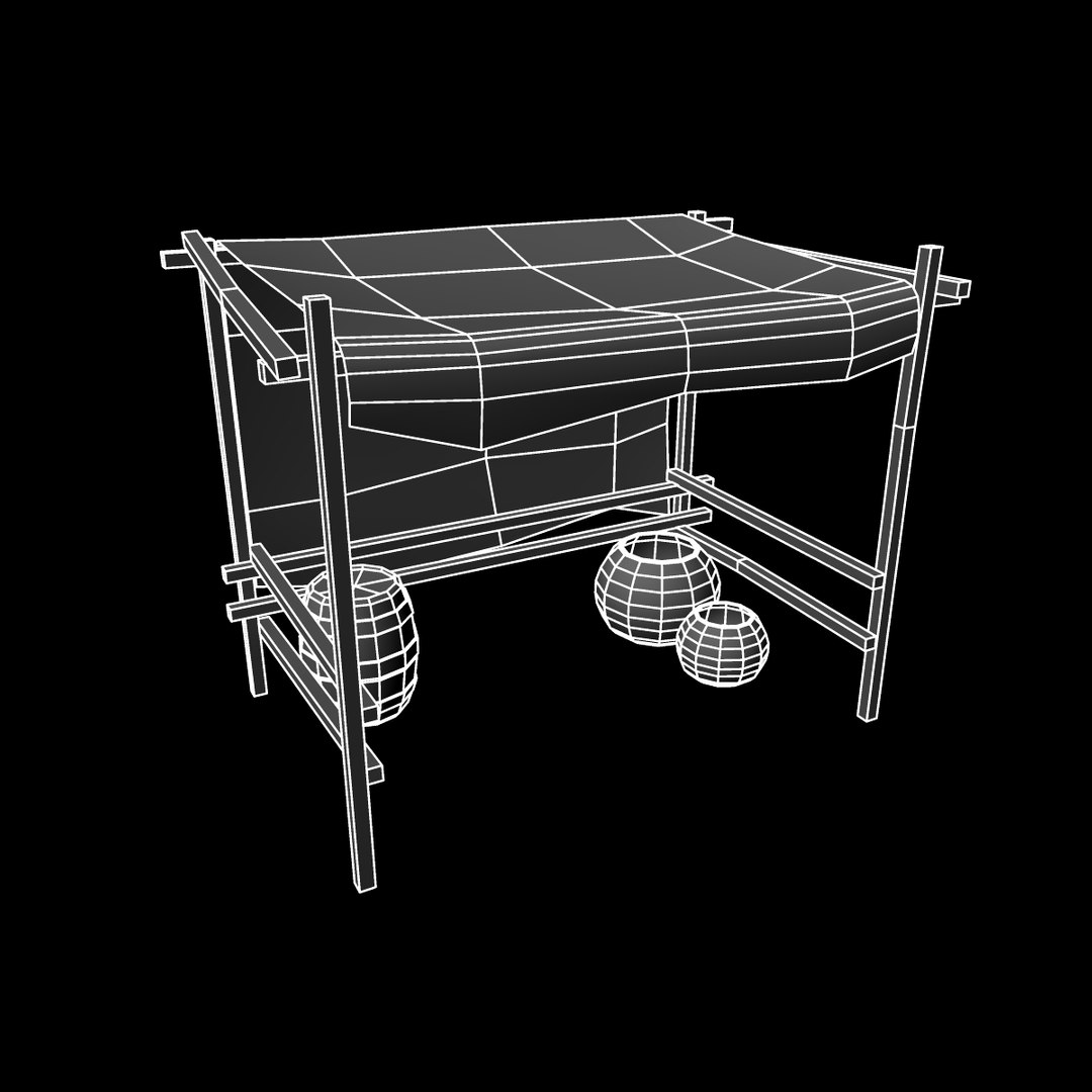 3d Market Stand Model
