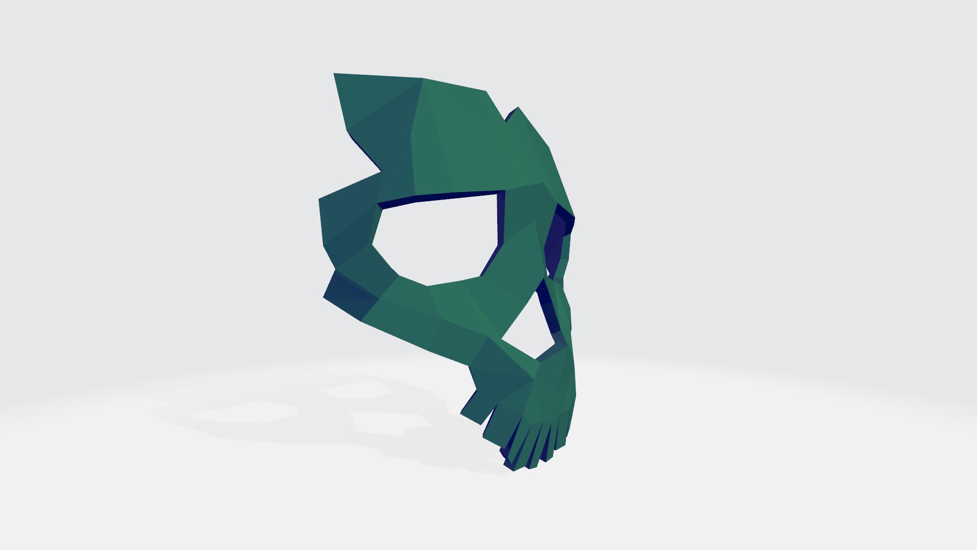 Low Poly Skull Mask 3D - TurboSquid 2323322