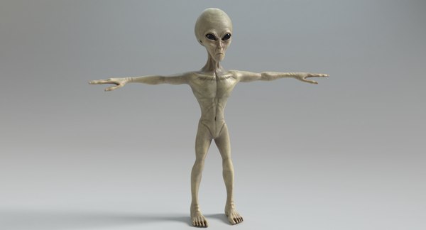modelo 3d Gris alien - TurboSquid 1332316