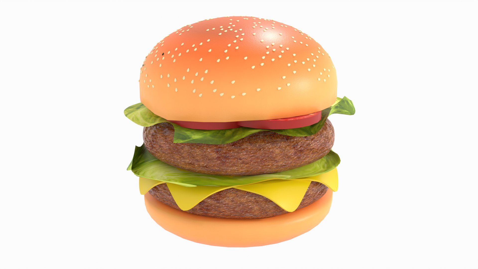 3D Double Burger - TurboSquid 1984785
