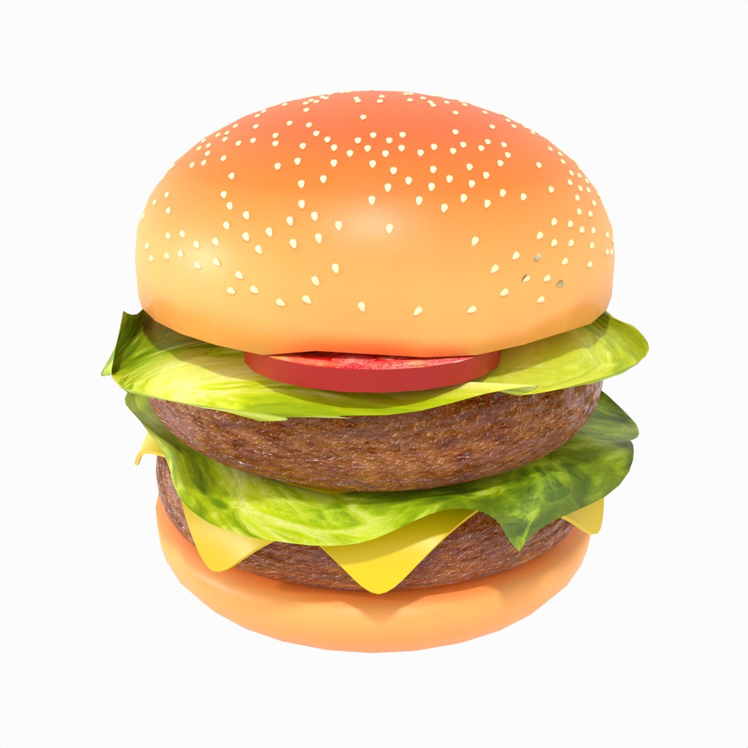 3D Double Burger - TurboSquid 1984785