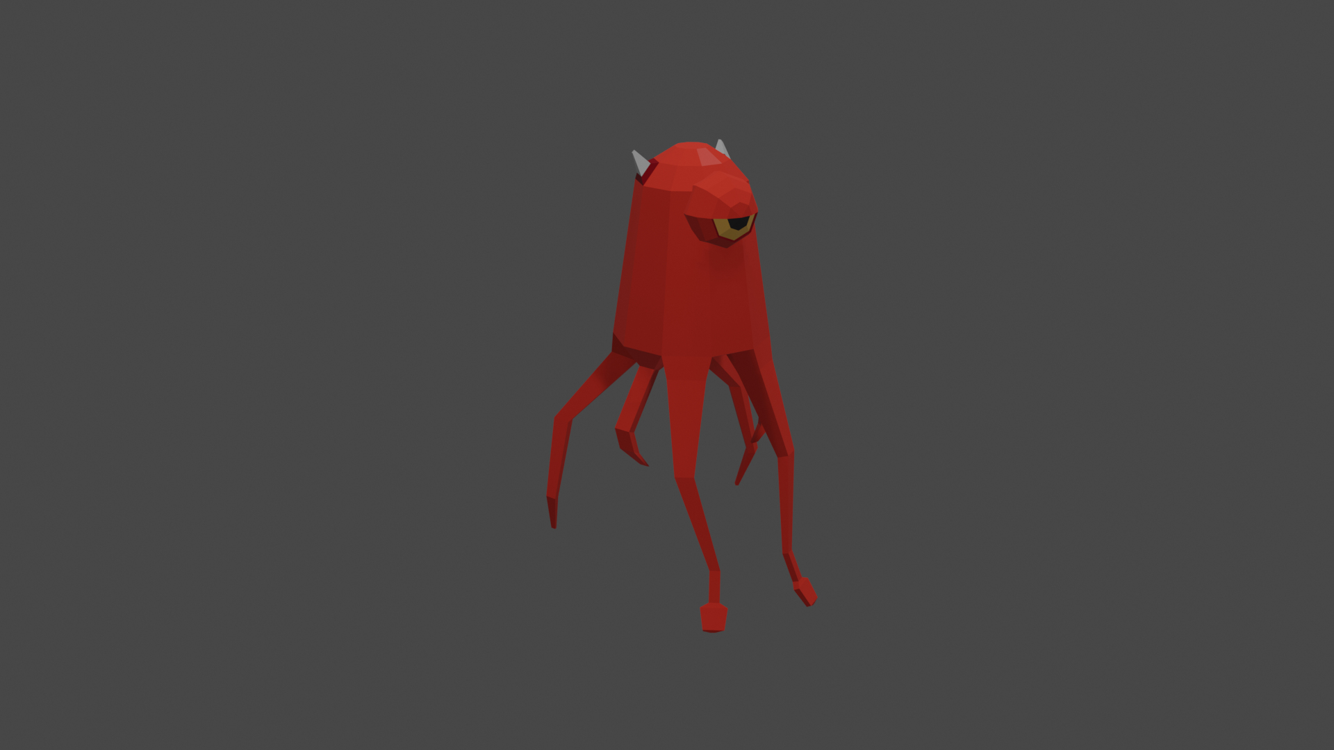 3D LOW POLY Squid Red 3D model - TurboSquid 2131192