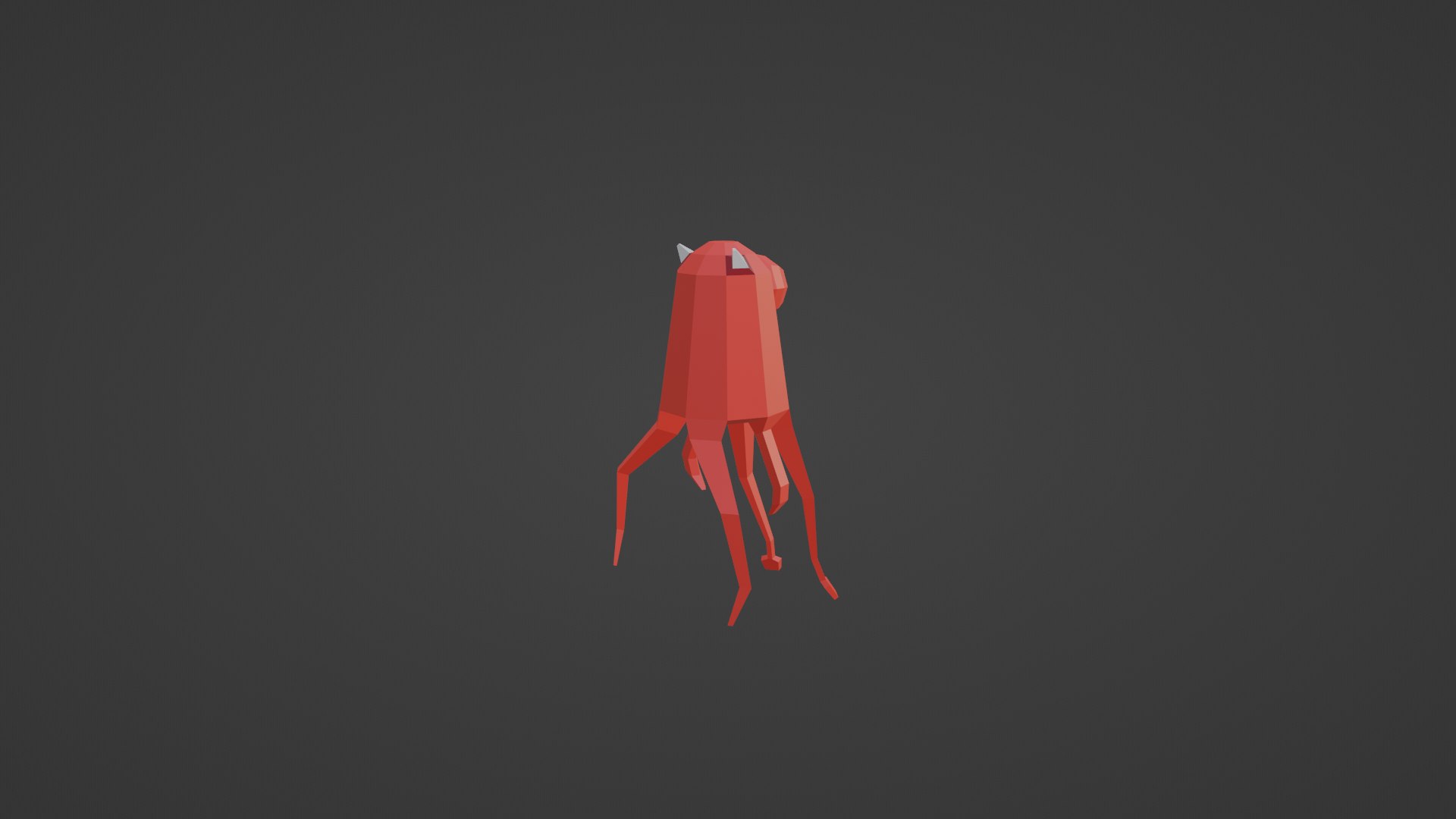 3D LOW POLY Squid Red 3D model - TurboSquid 2131192