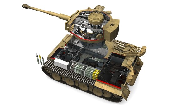 modelo 3d Interior completo del Tiger I Early Type - TurboSquid 1825278