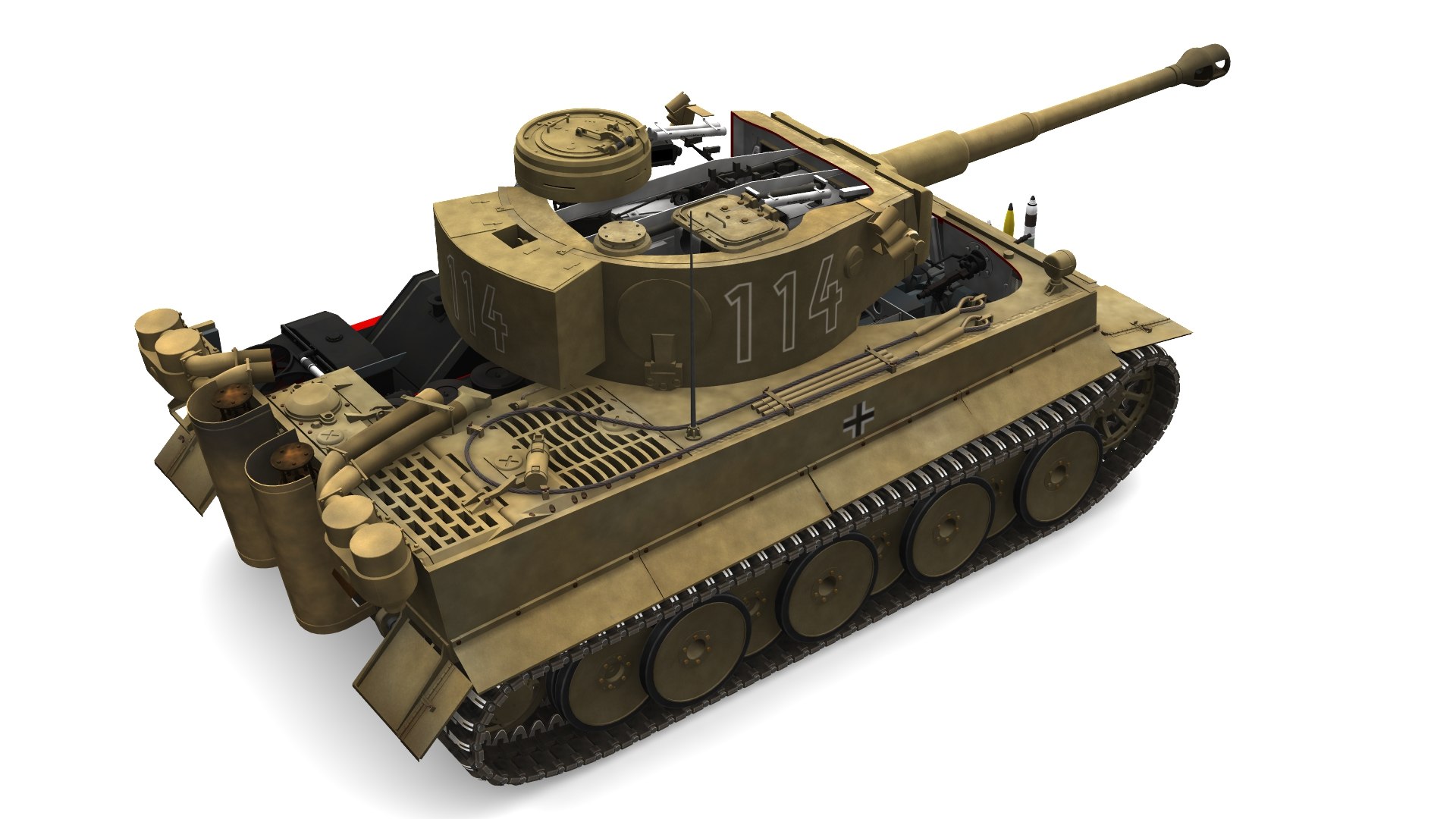 Tiger I Early Type Full Interior 3D Model - TurboSquid 1825278