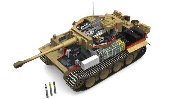modelo 3d Interior completo del Tiger I Early Type - TurboSquid 1825278