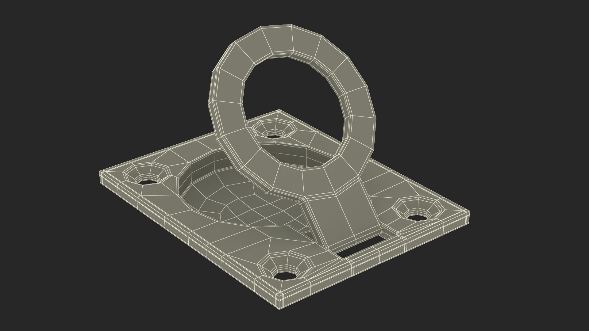 Kitchen Cabinet Handle Recessed Round Black 3D - TurboSquid 2222413