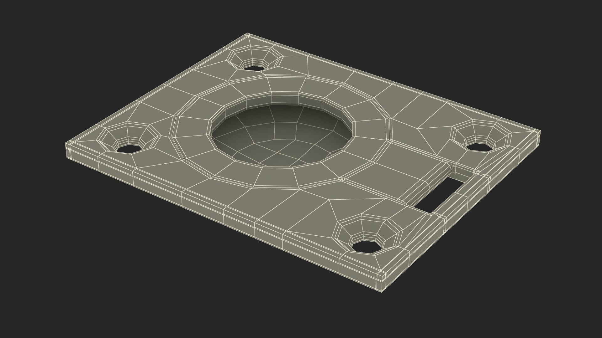 Kitchen Cabinet Handle Recessed Round Black 3D - TurboSquid 2222413