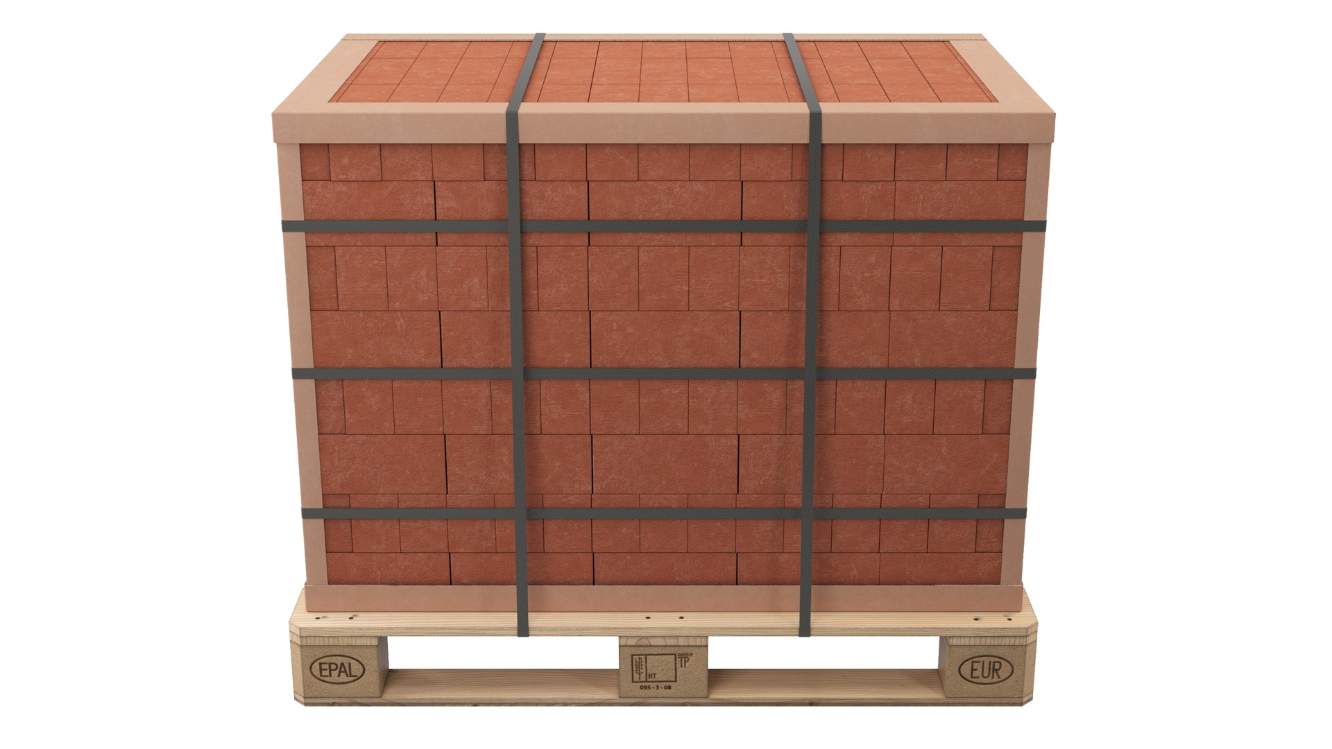 3D Red Brick Pallet - TurboSquid 2013060