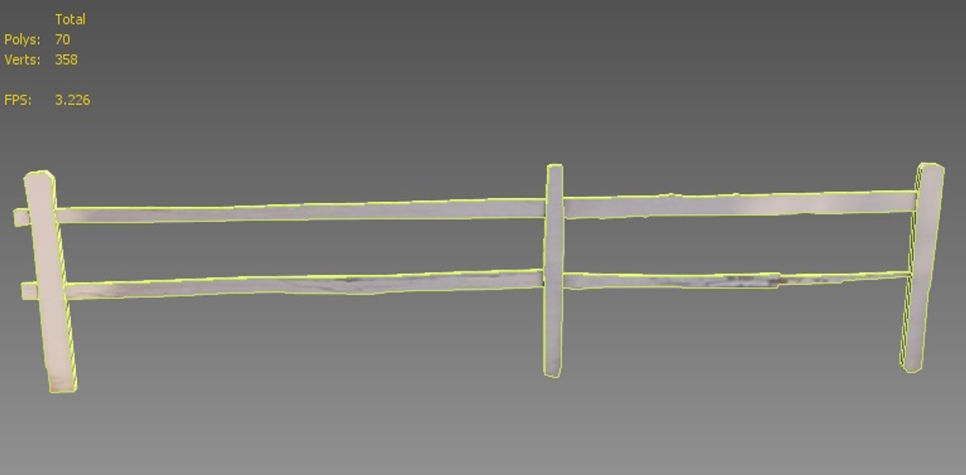 Free Wooden Fence 3d Model