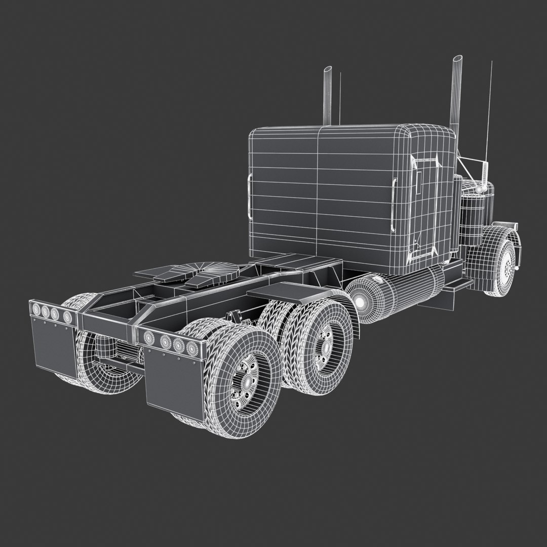 3d Model Tractor Unit Truck